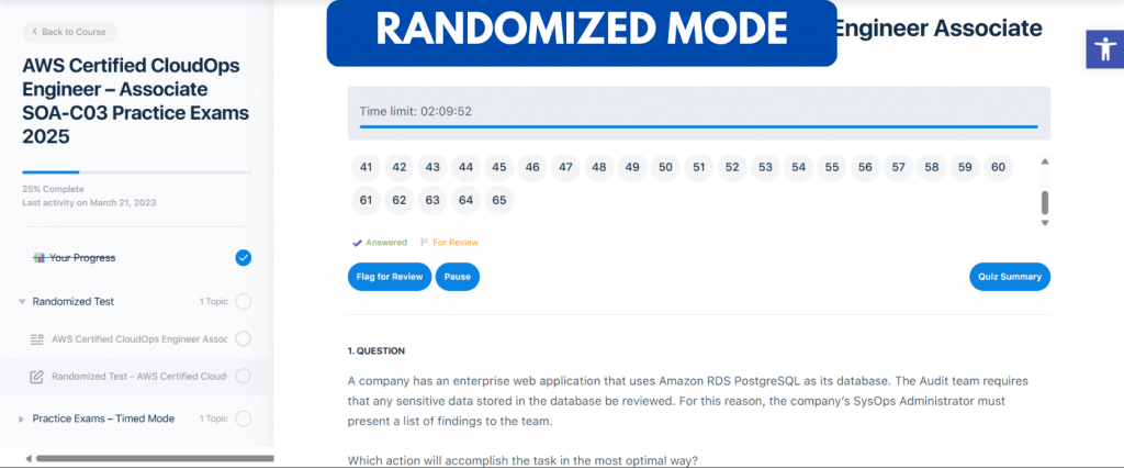 AWS Certified CloudOps Engineer Associate SOA-C03 Practice Exams 2026