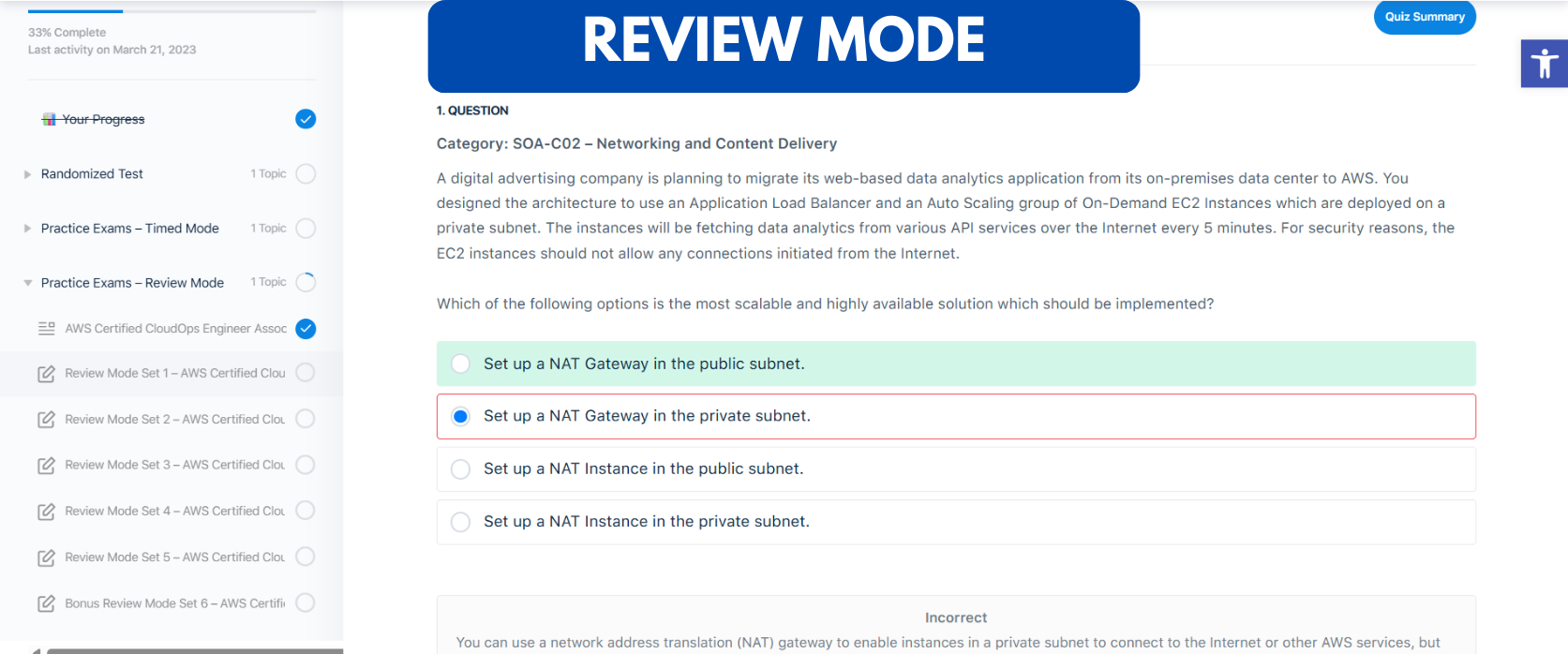 AWS Certified CloudOps Engineer Associate SOA-C03 Practice Exams 2026