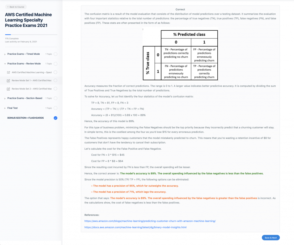AWS Certified Machine Learning - Specialty Practice Exams 2025