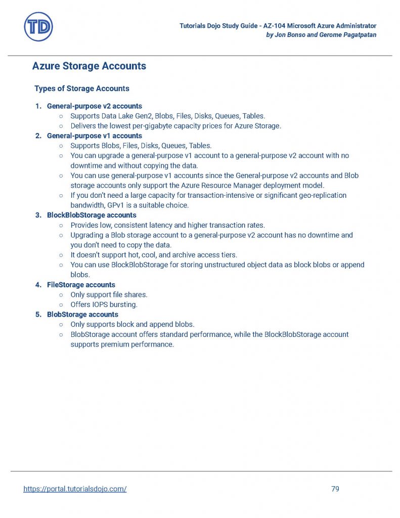 Study Guide eBook - AZ-104 Microsoft Azure Administrator - Tutorials Dojo