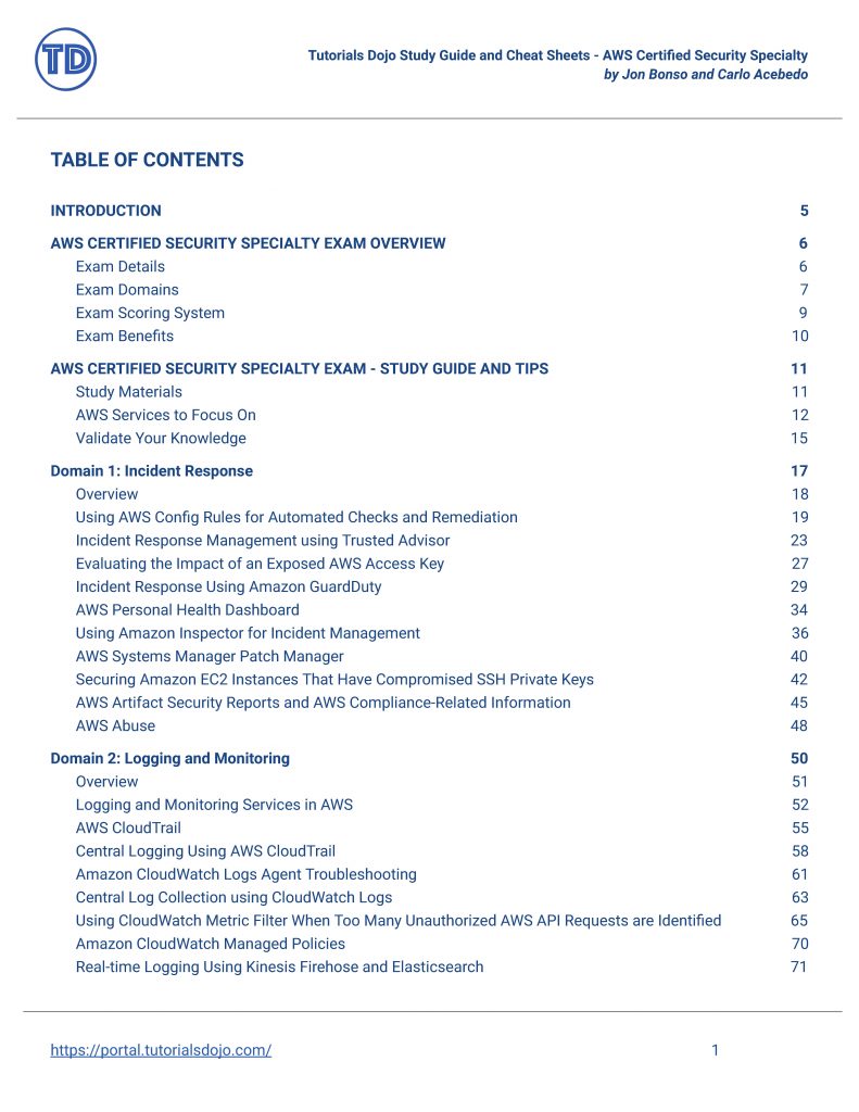 Study Guide eBook - AWS Certified Security Specialty - Tutorials Dojo