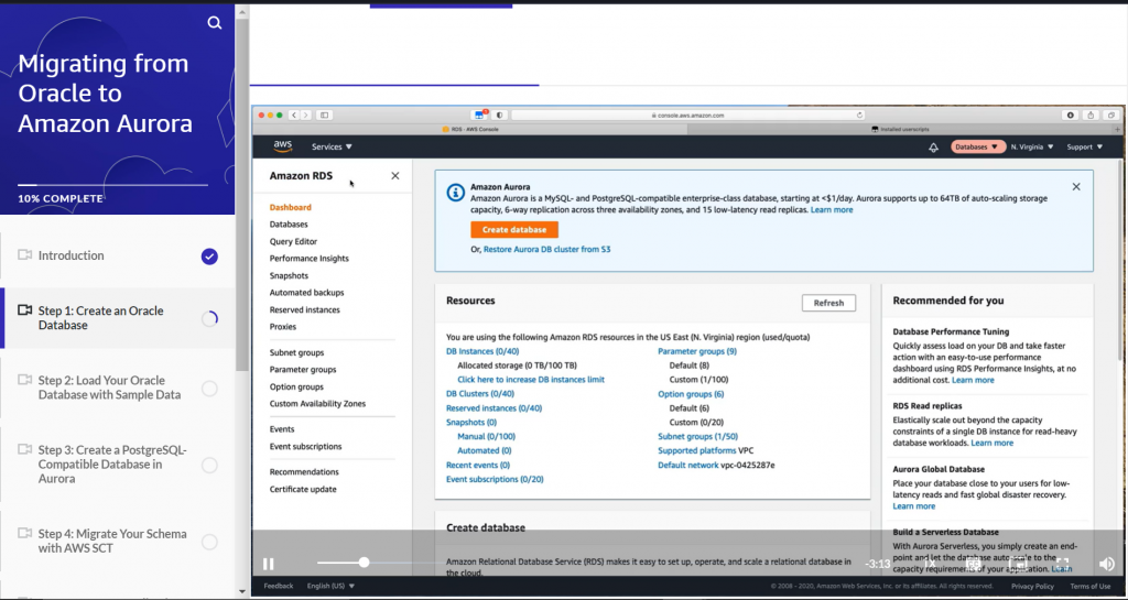 Migrating from Oracle to Amazon Aurora - Tutorials Dojo