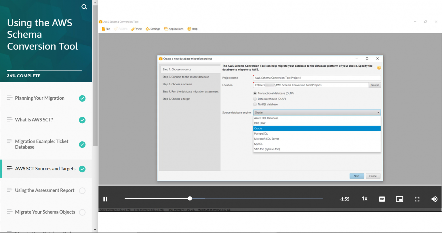 Using The Aws Schema Conversion Tool Tutorials Dojo