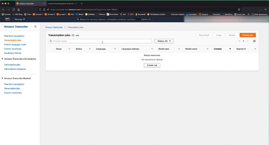 AWS CustomerCast - Amazon Transcribe - Tutorials Dojo