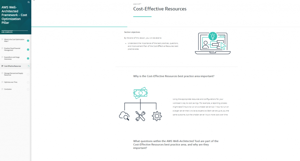 Aws Well Architected Framework Cost Optimization Pillar Tutorials Dojo