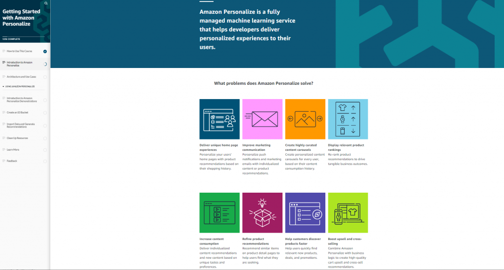 Getting Started With Amazon Personalize Tutorials Dojo