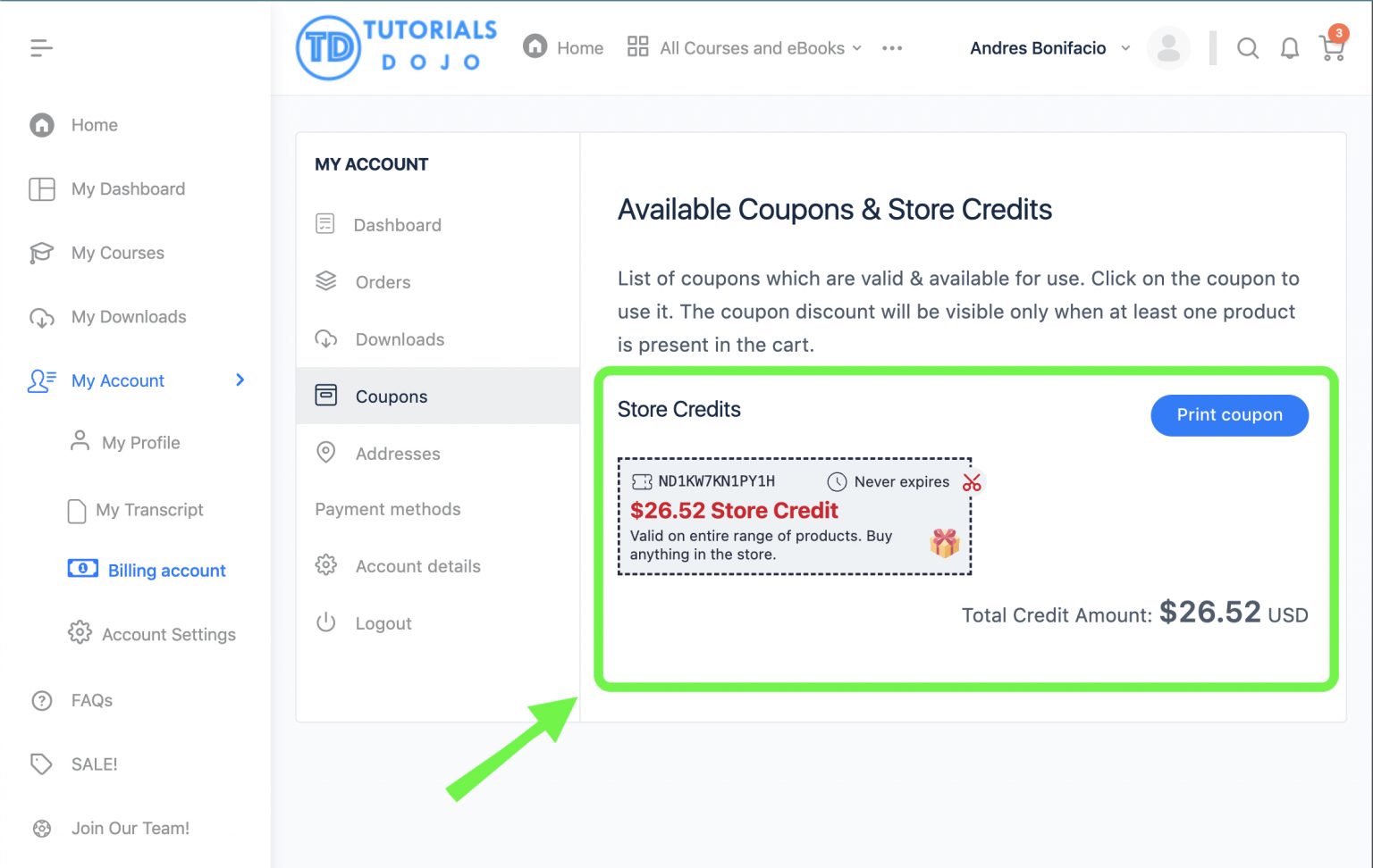 Tutorials Dojo Gift Card (Store Credit) - Tutorials Dojo