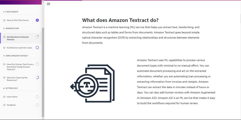 Getting Started With Amazon Textract Tutorials Dojo