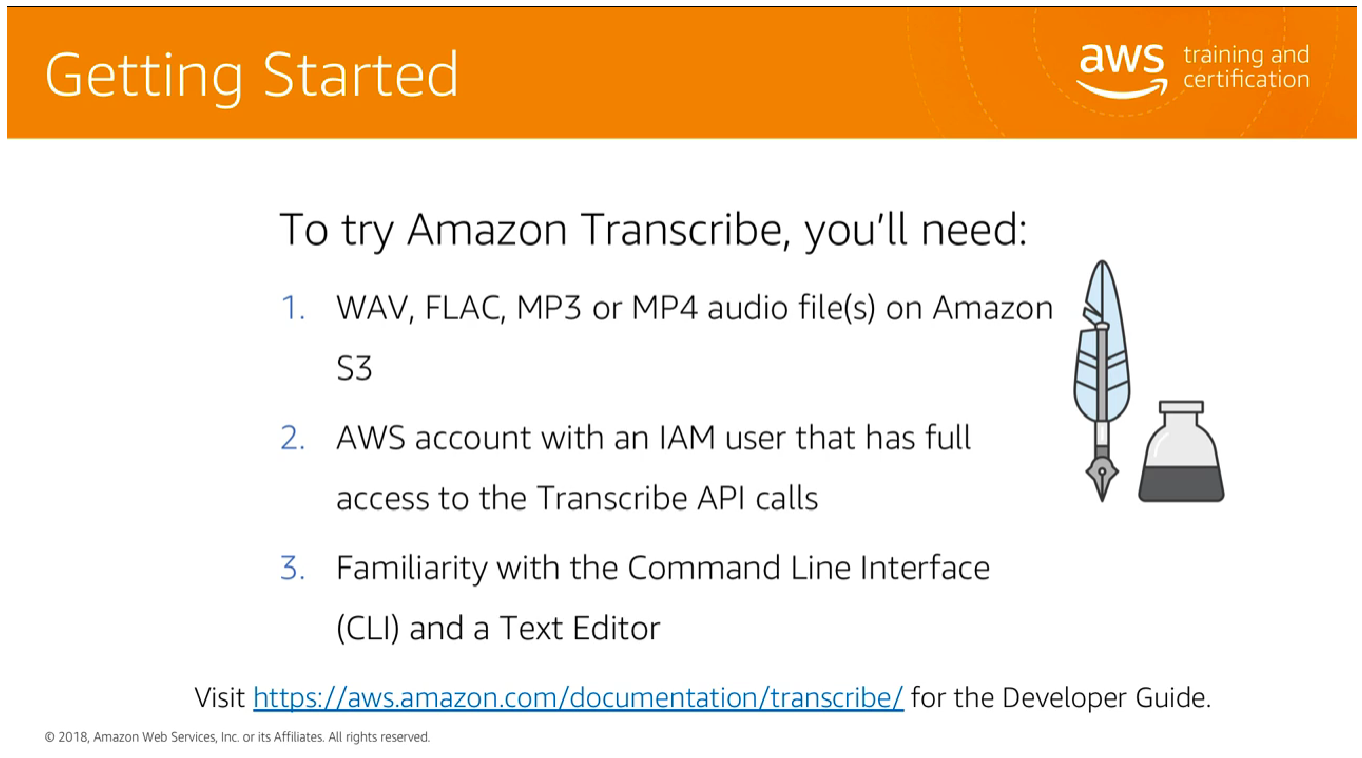 Introduction To Amazon Transcribe Tutorials Dojo