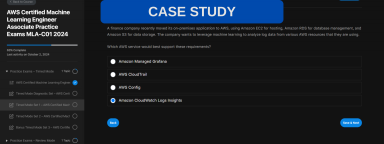 AWS Certified Machine Learning Engineer Associate MLA-C01 Practice ...