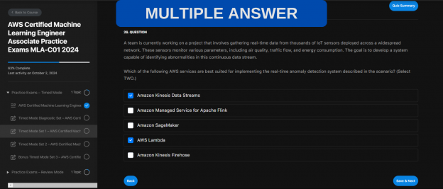 AWS Certified Machine Learning Engineer Associate MLA-C01 Practice ...