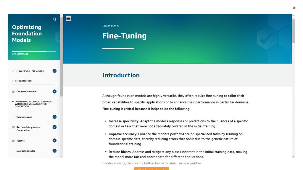 Optimizing Foundation Models - Tutorials Dojo