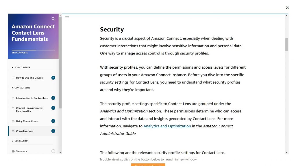 Amazon Connect Contact Lens Fundamentals Tutorials Dojo