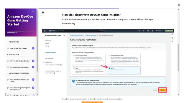 Amazon DevOps Guru Getting Started - Tutorials Dojo