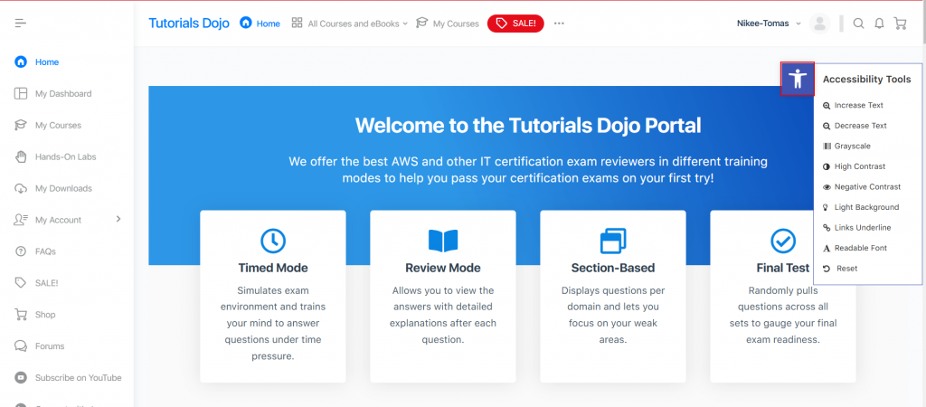 Tutorials Dojo Portal FAQs - Tutorials Dojo