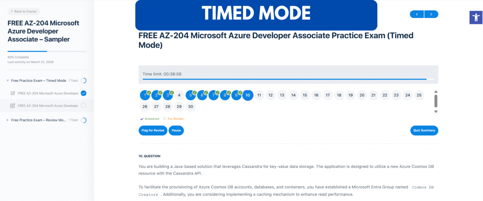FREE AZ-400 Microsoft Azure DevOps Engineer Expert Practice Exams - Sampler