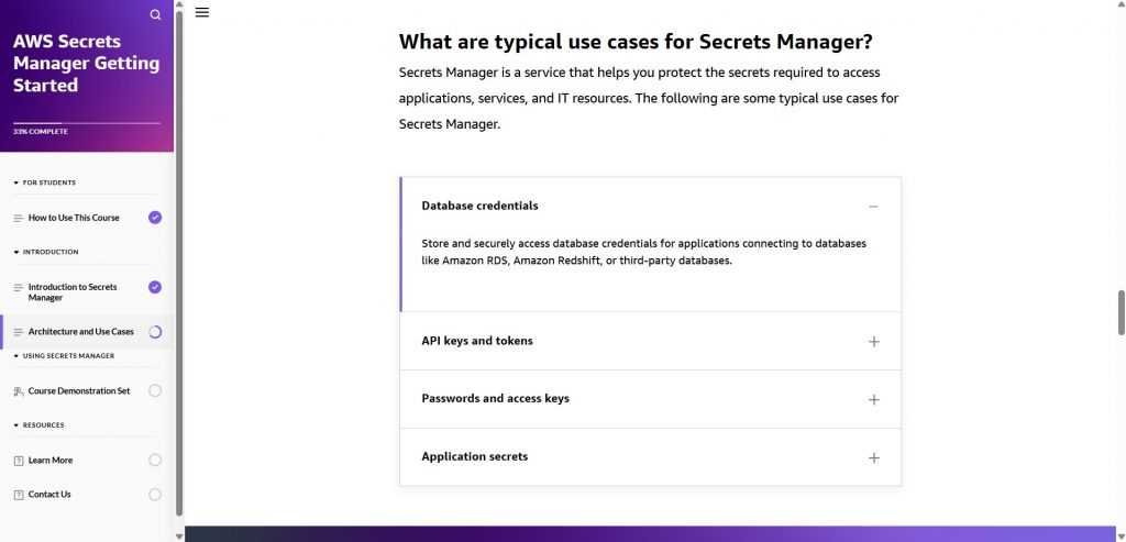 AWS Secrets Manager Getting Started - Tutorials Dojo