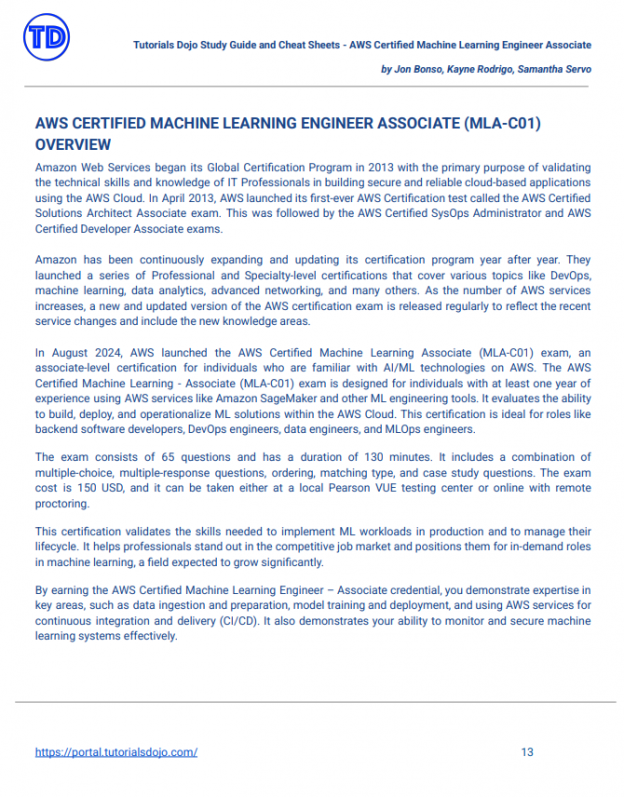 Study Guide eBook - AWS Certified Machine Learning Engineer Associate ...