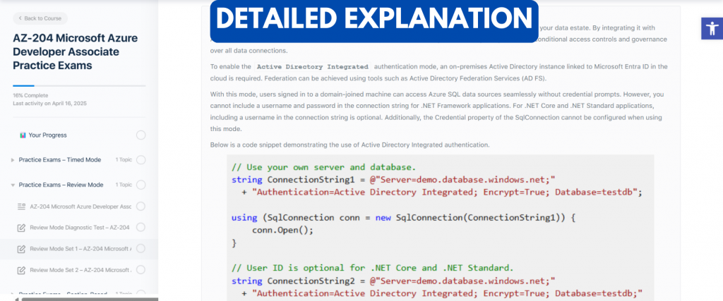 AZ-204 Microsoft Azure Developer Associate Practice Exams - Tutorials Dojo