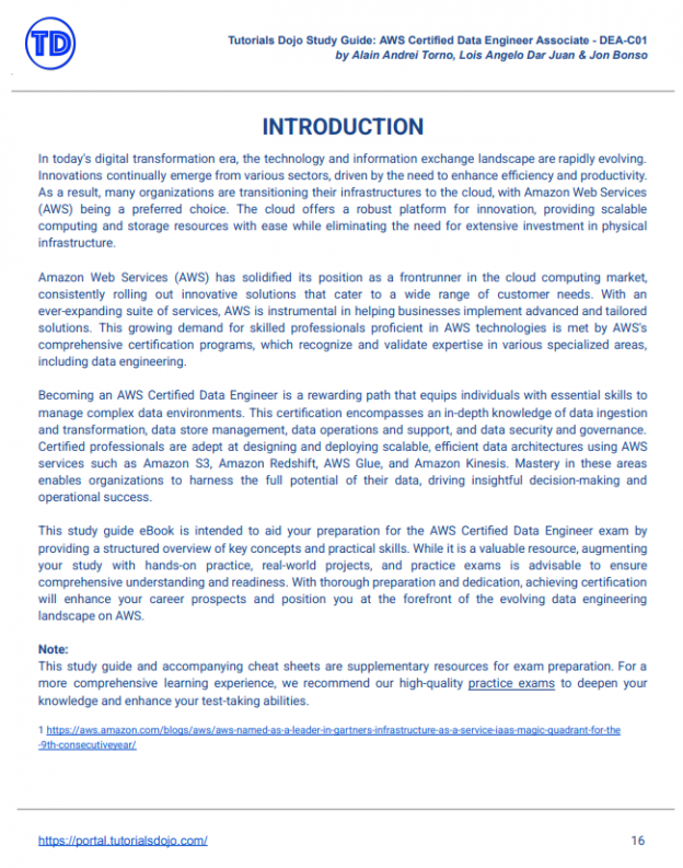 Study Guide eBook - AWS Certified Data Engineer Associate DEA-C01
