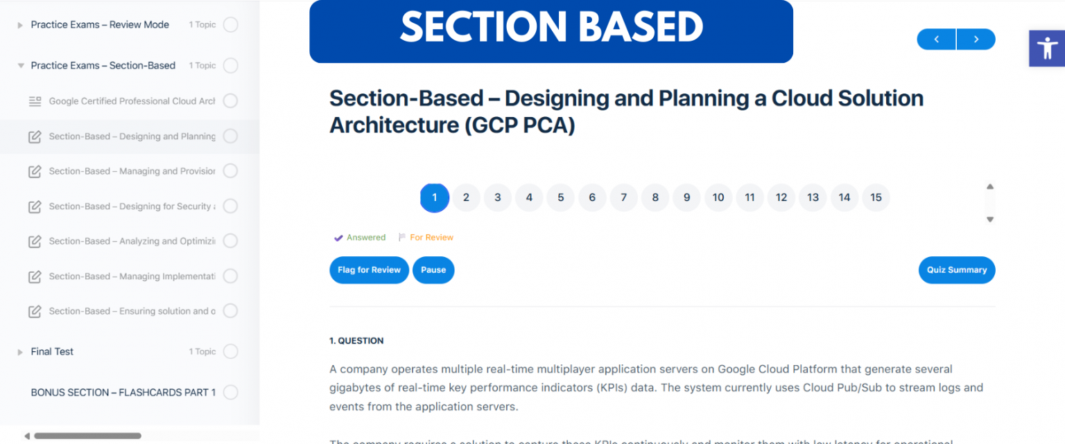 Google Certified Professional Cloud Architect Practice Exams - Tutorials Dojo