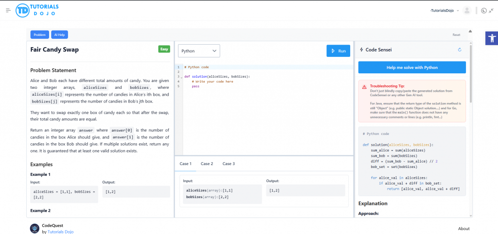 CodeQuest – AI-Powered Programming Labs - Tutorials Dojo