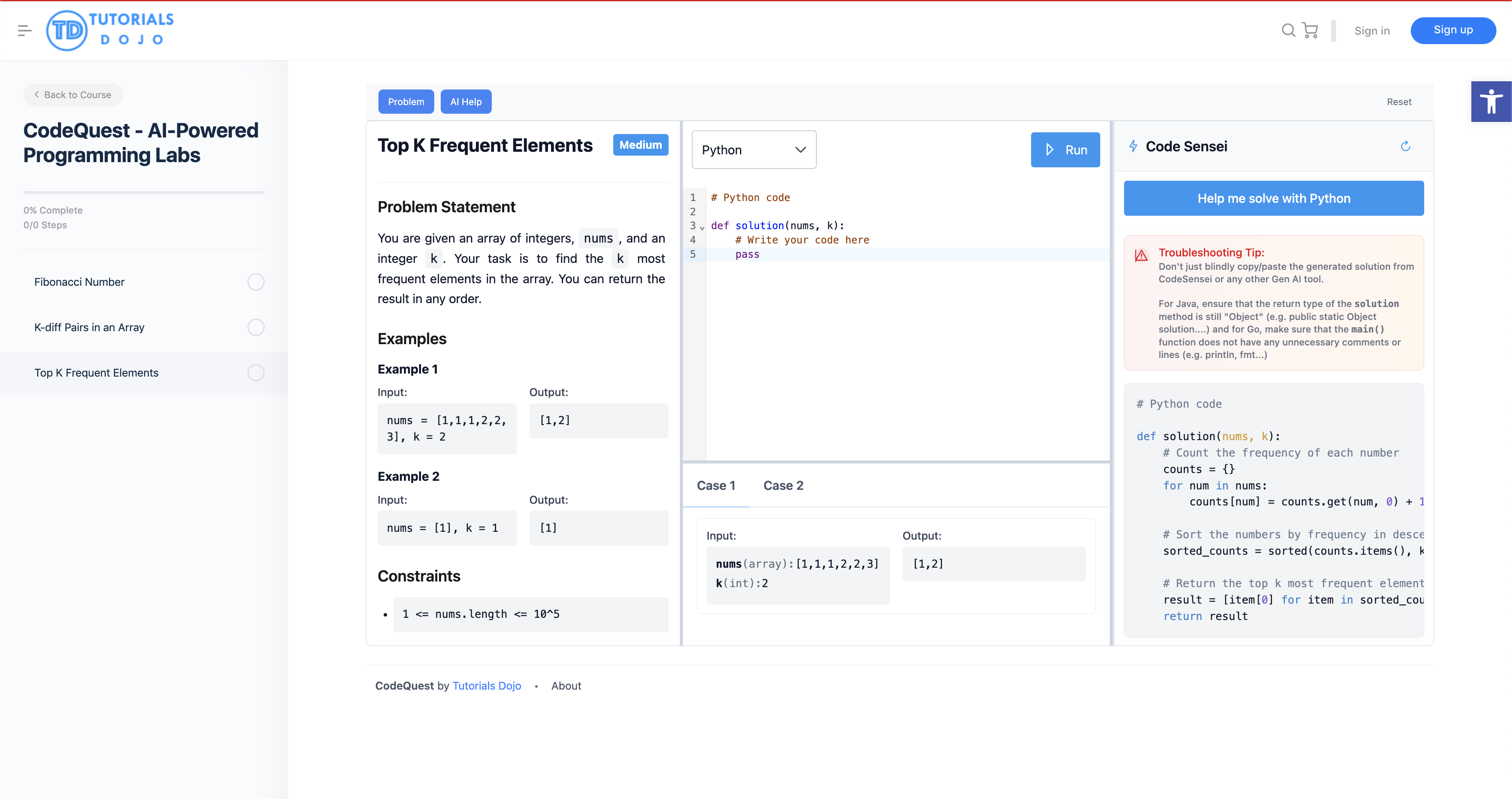 Top K Frequent Elements - Tutorials Dojo