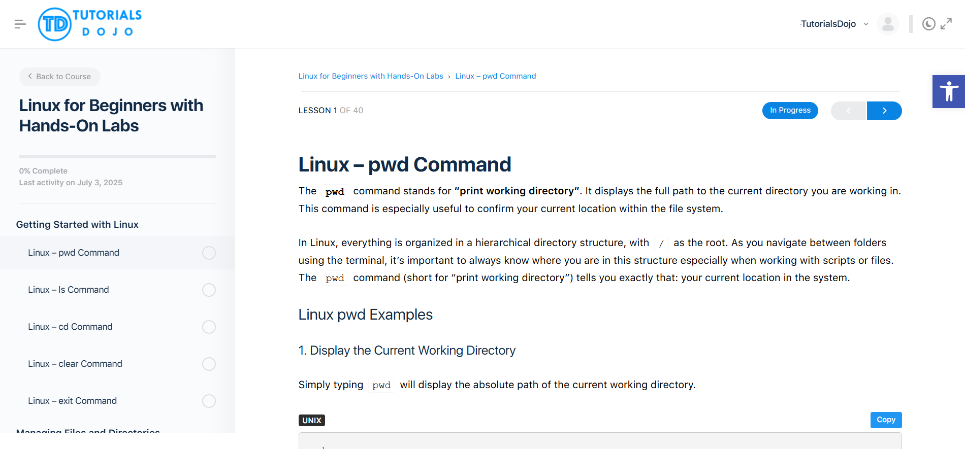 Linux for Beginners with Hands-On Labs - Tutorials Dojo