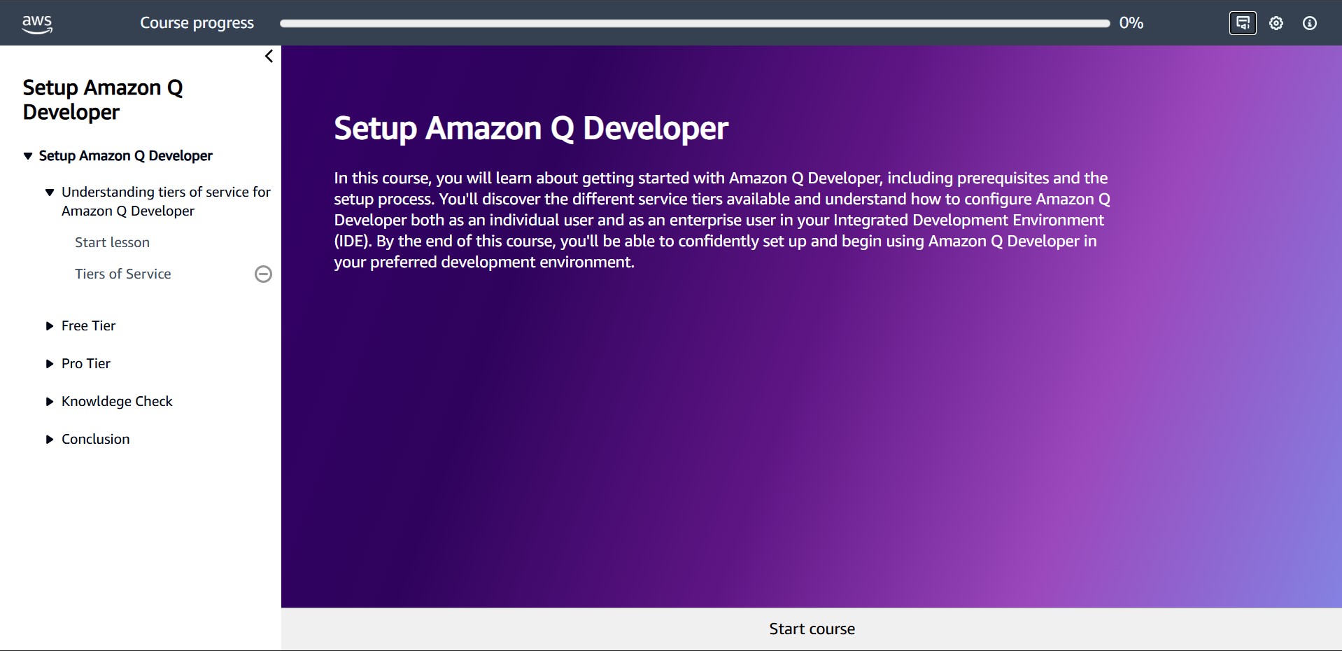 Setup Amazon Q Developer - Tutorials Dojo