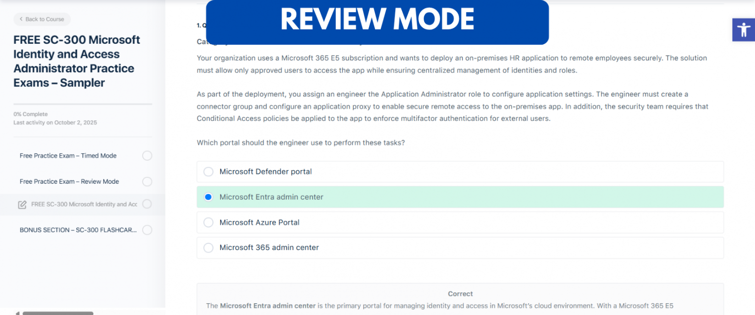 FREE SC-300 Microsoft Identity and Access Administrator Practice Exams ...
