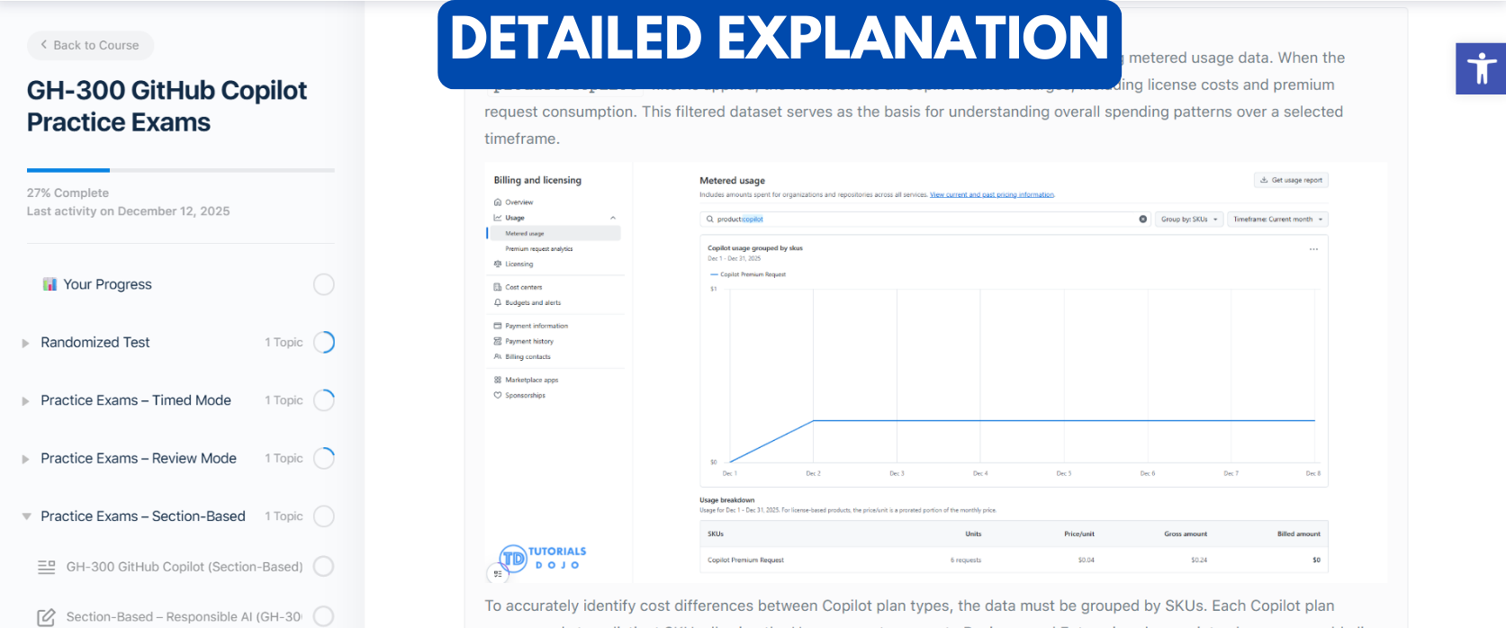Tutorials Dojo - GH-300 GitHub Copilot Practice Exams