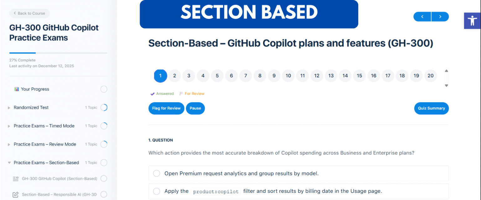 Tutorials Dojo - GH-300 GitHub Copilot Practice Exams