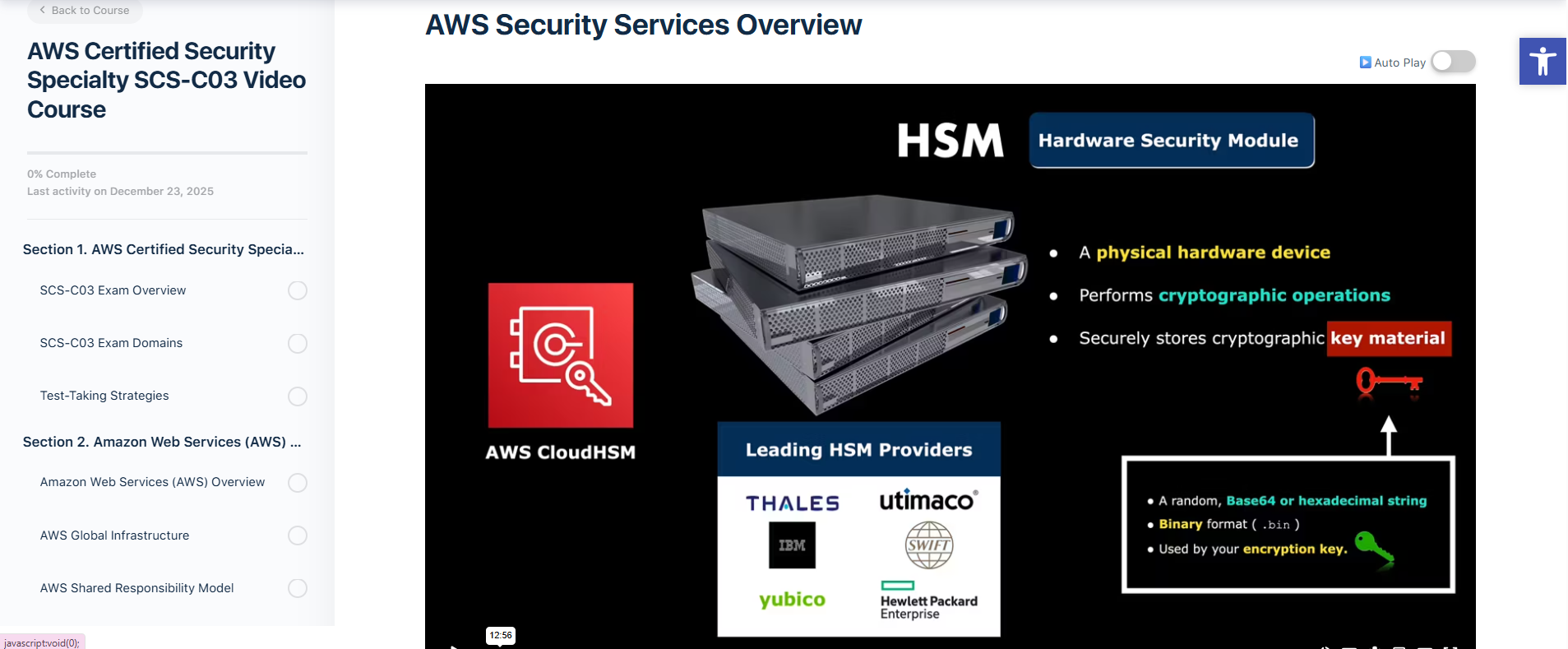 AWS Certified Security Specialty SCS-C03 Video Course 2026 - Tutorials Dojo