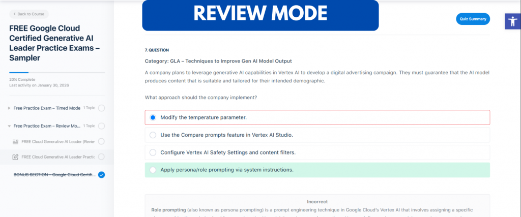 FREE Google Cloud Certified Generative AI Leader Practice Exams ...