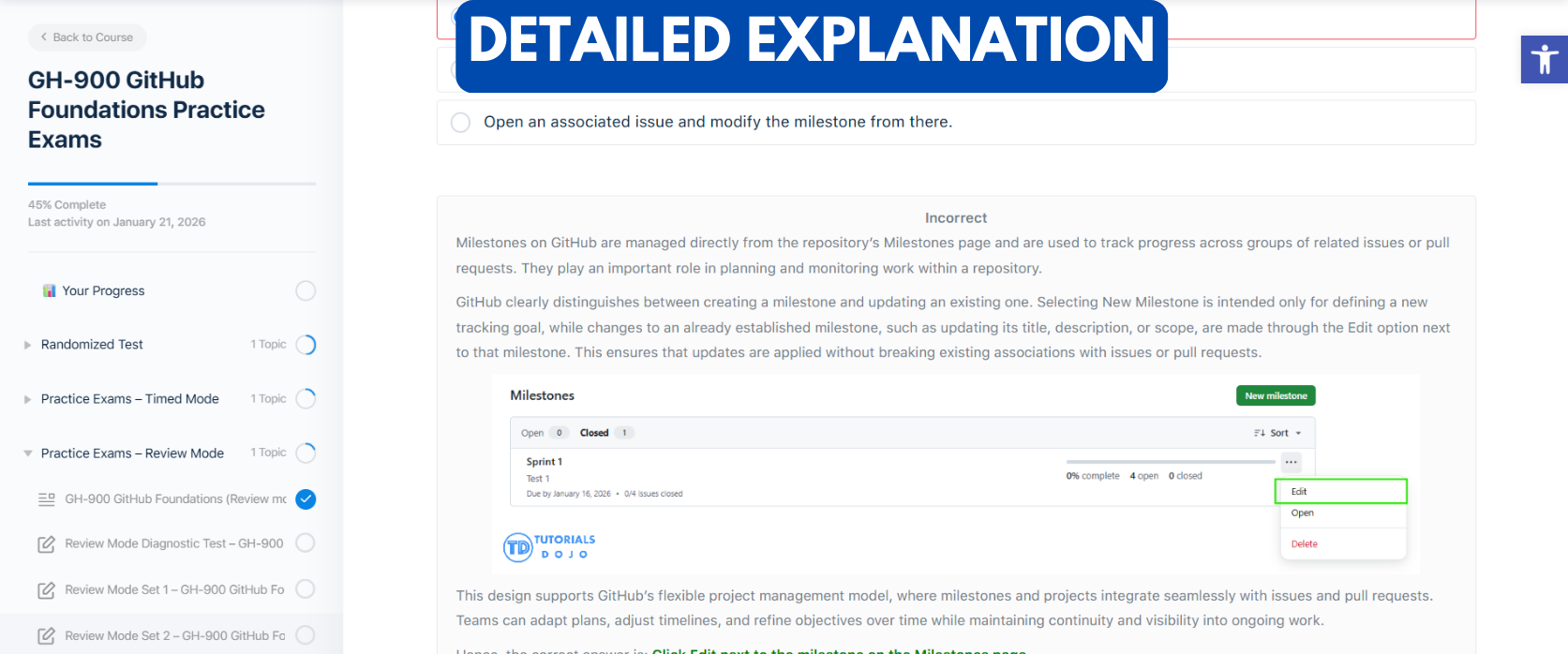 Tutorials Dojo - GH-900 GitHub Foundations Practice Exams