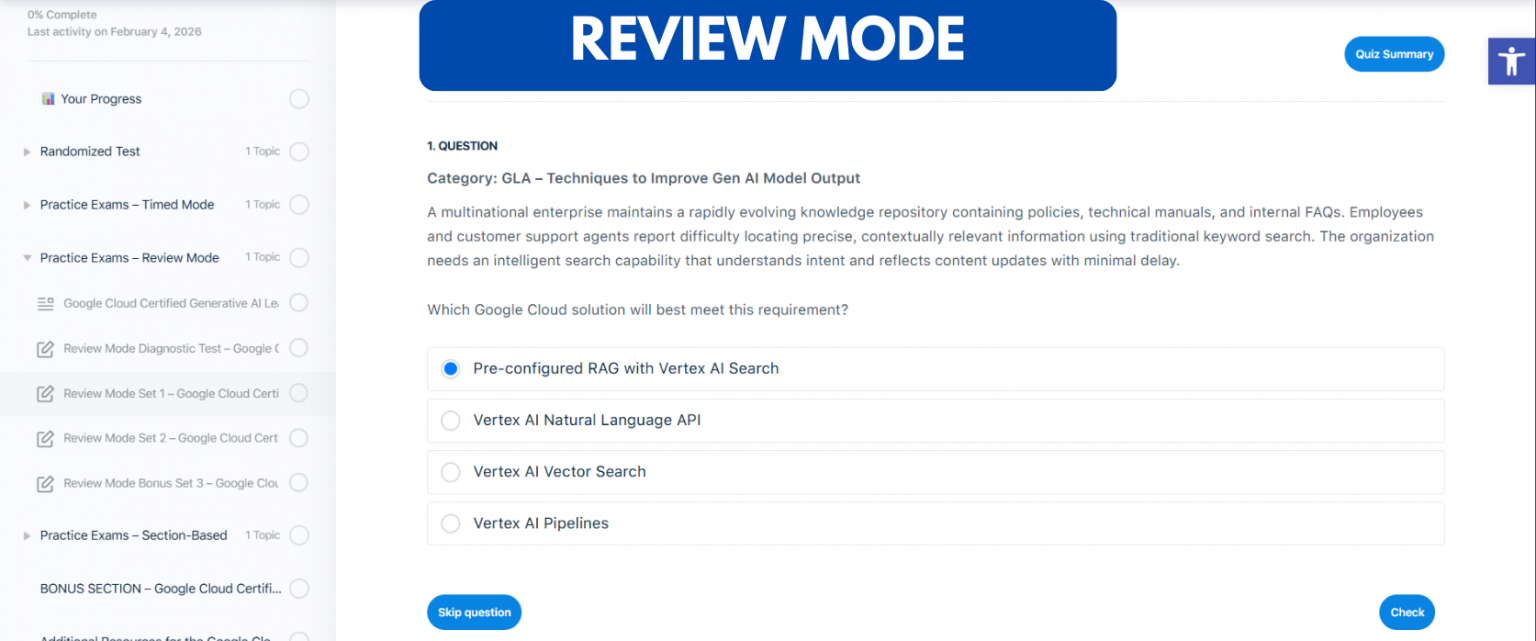 Google Cloud Certified Generative AI Leader Practice Exams - Tutorials Dojo